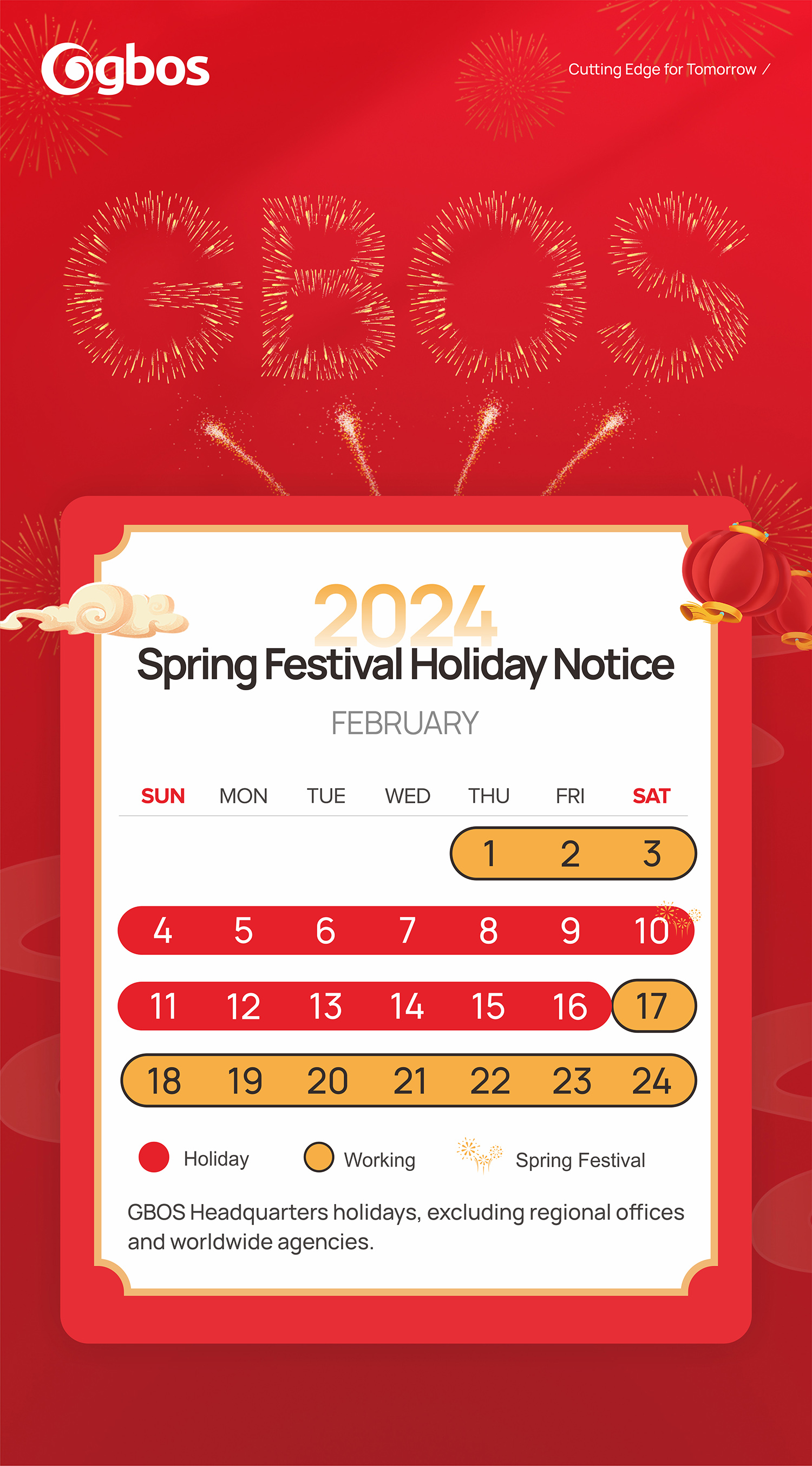 2024 GBOS Spring Festival Holiday Notice | GBOS CUTTER